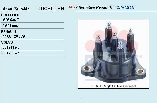 Крышка распределителя и бегунок — Renault 19, 1,7 л, 1993 года ...