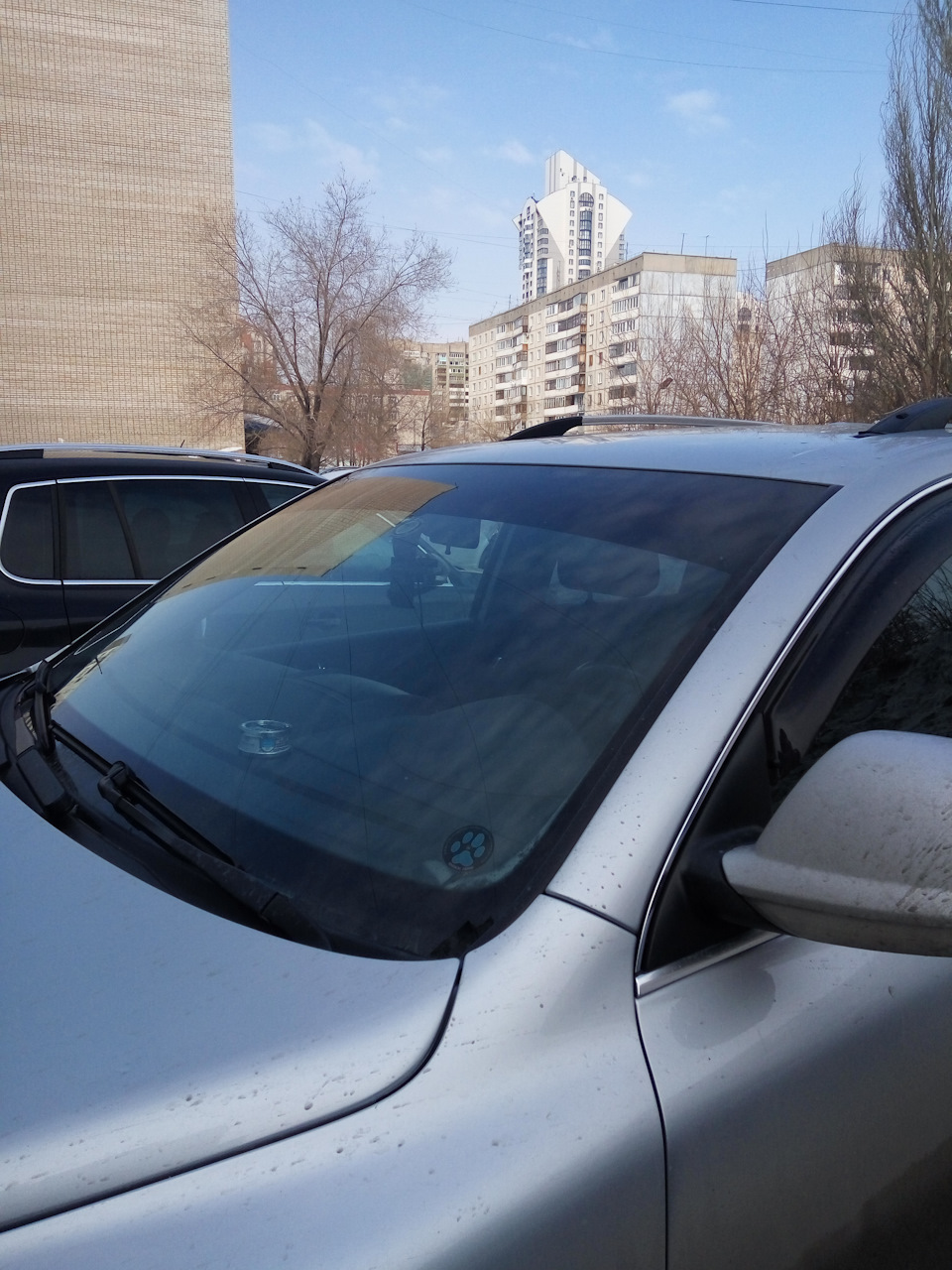 Тонировка лобового стекла. — Volkswagen Touareg (1G), 3,6 л, 2007 года ...