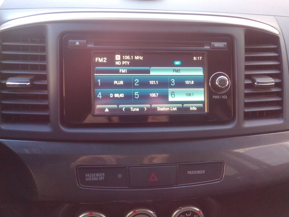 Магнитола ММС с одной крутилкой :), твиттеры Kicx ND 20AL — Mitsubishi Lancer X, 1,8 л, 2008 ...