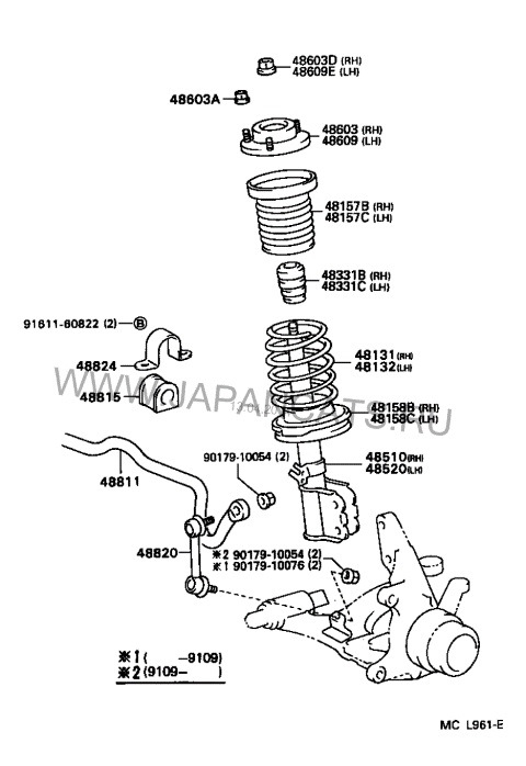 Отличия в передней подвеске Camry XV10 (перепост моей старой статьи ...