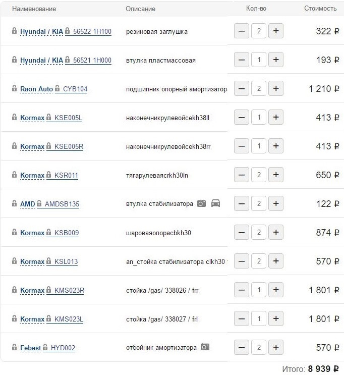 565211H000 Втулка реечного рулевого механизма KIA HYUNDAI | Запчасти на ...