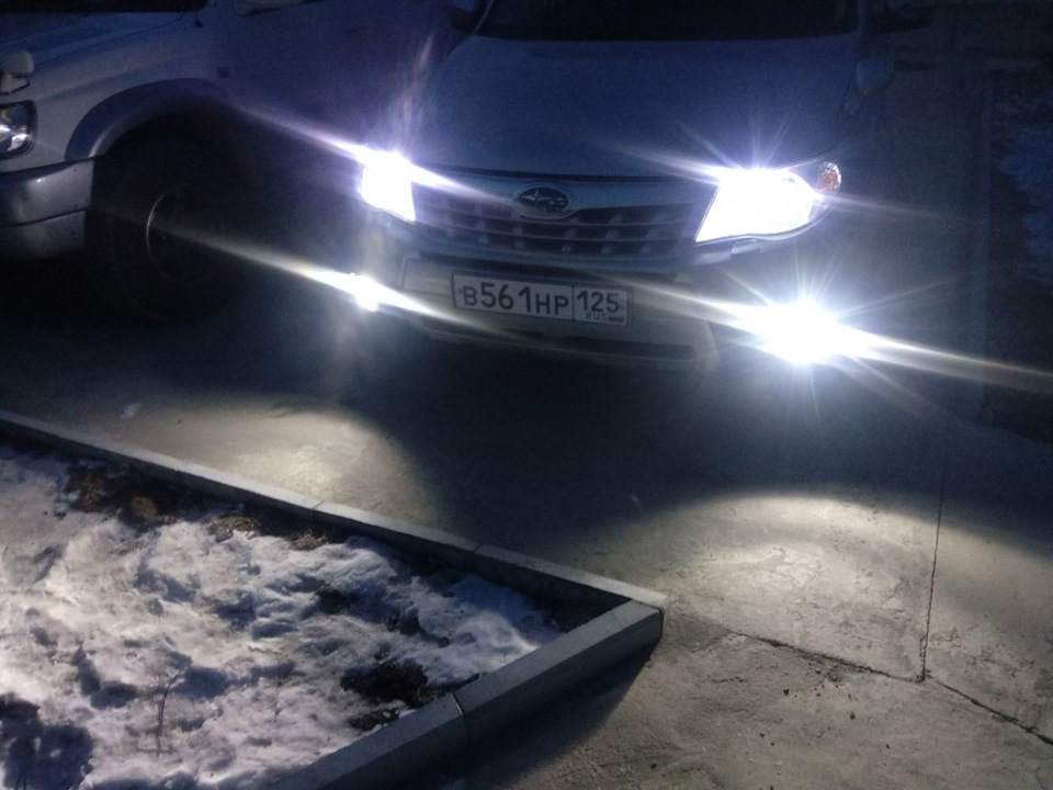 Поставил led лампы hb4 в туманки — Subaru Forester (SH), 2 л, 2012 года ...