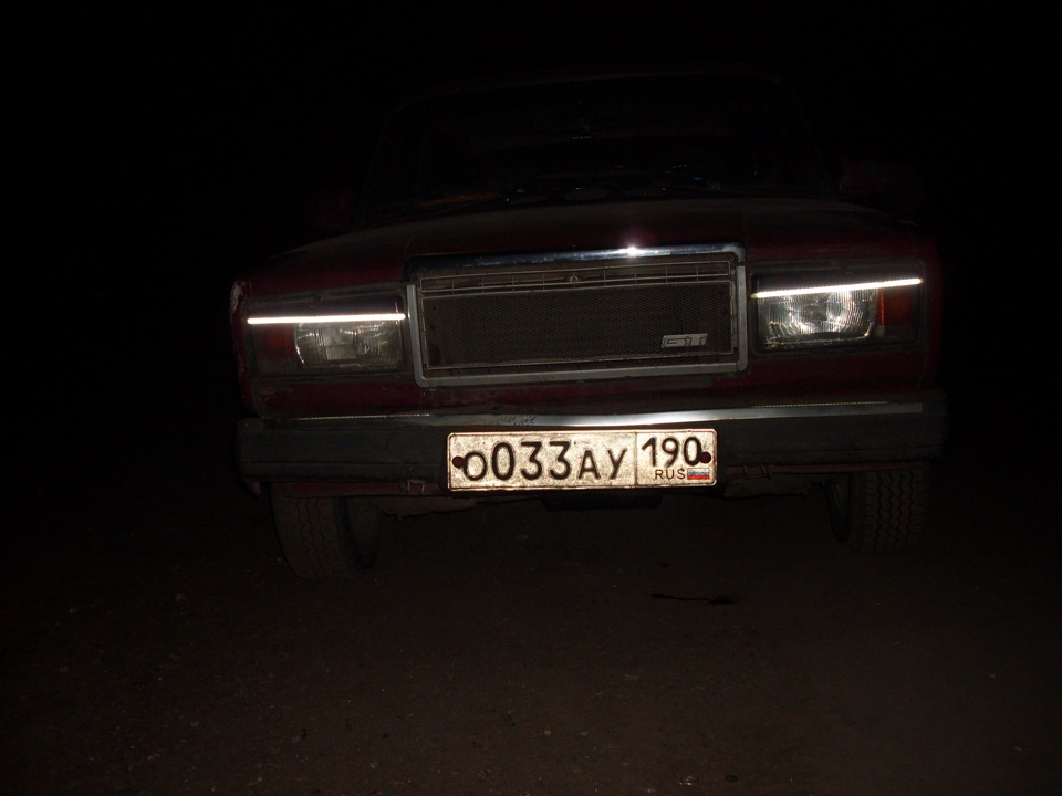 Диодные габаритные огни — Lada 2107, 1,5 л, 1994 года | тюнинг | DRIVE2