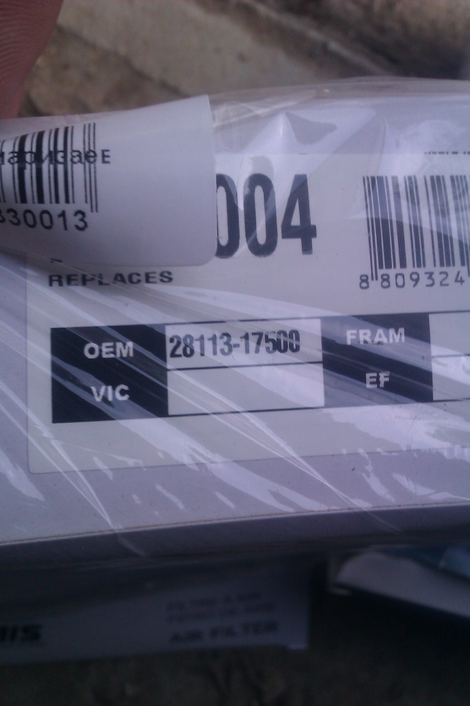 2811317500 Сменный фильтрующий бумажный элемент для воздушного фильтра ...