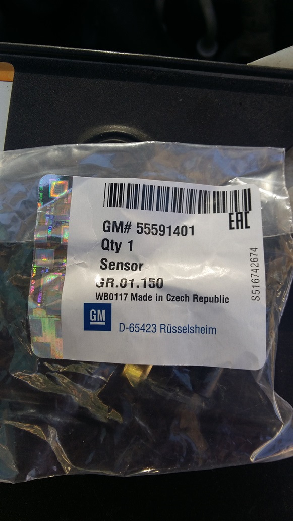 55353807 Датчик, температура охлаждающей жидкости GM | Запчасти на DRIVE2
