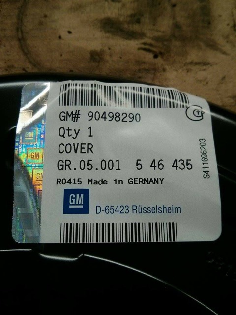 90498290 кожух диска тормозного заднего GM | Запчасти на DRIVE2