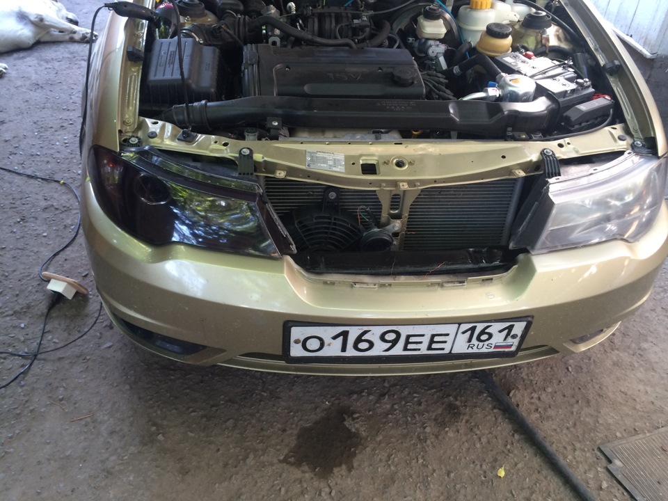 Тонируем броне пленкой фары — Daewoo Nexia (N150), 1,6 л, 2009 года ...