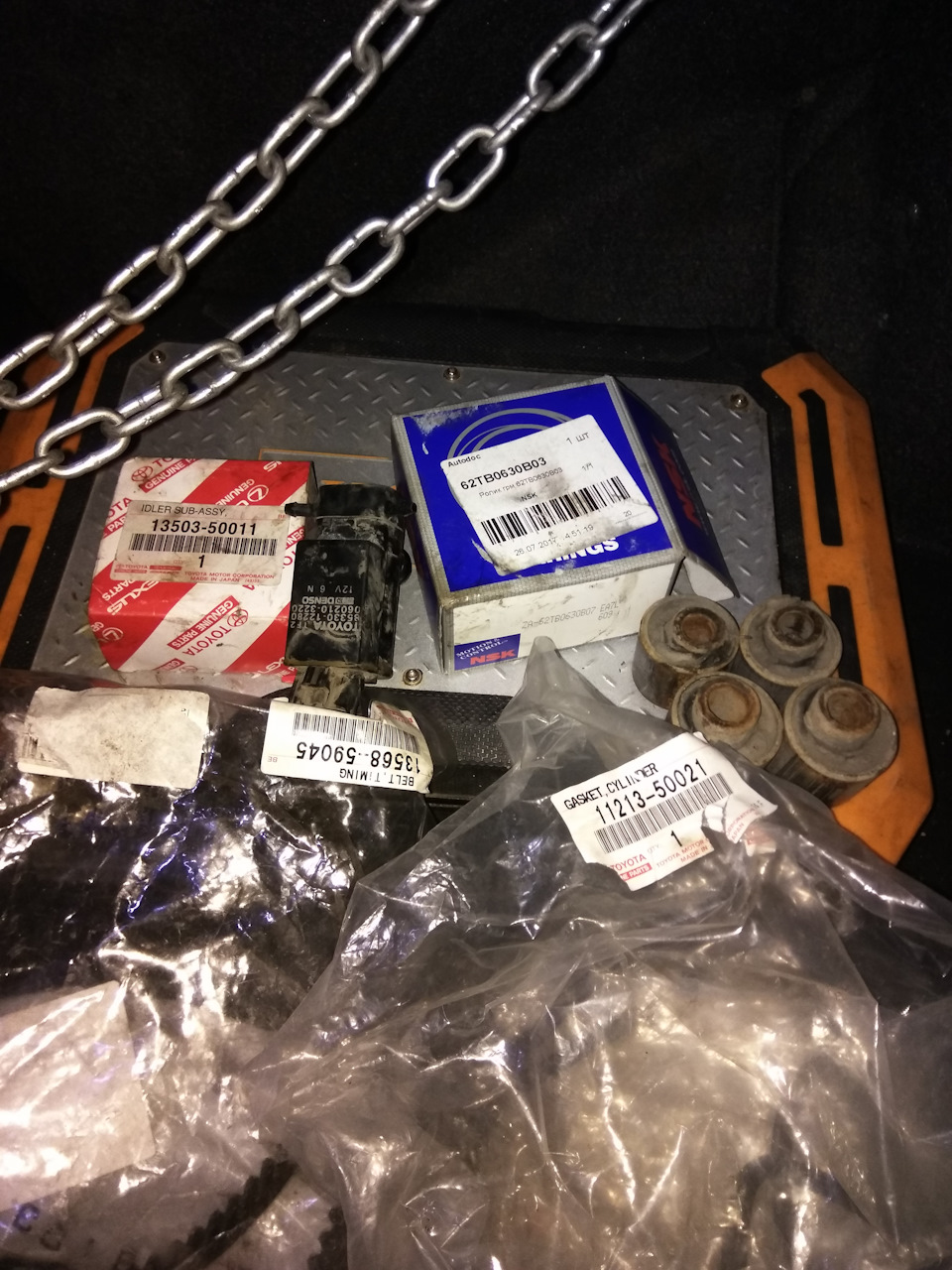 Замена ремня ГРМ_1UZ-FE non wti — Toyota Mark II (90), 2,5 л, 1993 года ...