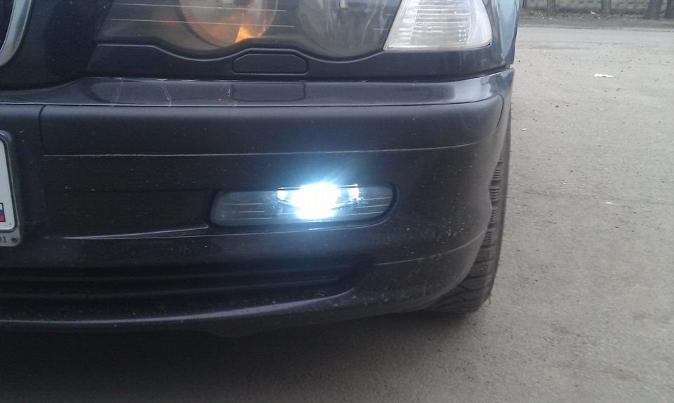 диодные лампочки в туманки — BMW 3 series (E46), 3 л, 2001 года ...