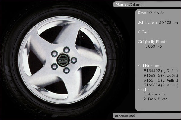 Volvo Columba — Volvo S90 (1G), 3 л, 1997 года | колёсные диски | DRIVE2