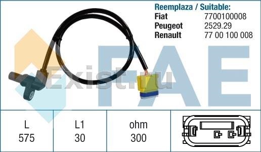 7700100008 Датчик скорости гидротрансф акпп(индукц) RENAULT | Запчасти ...