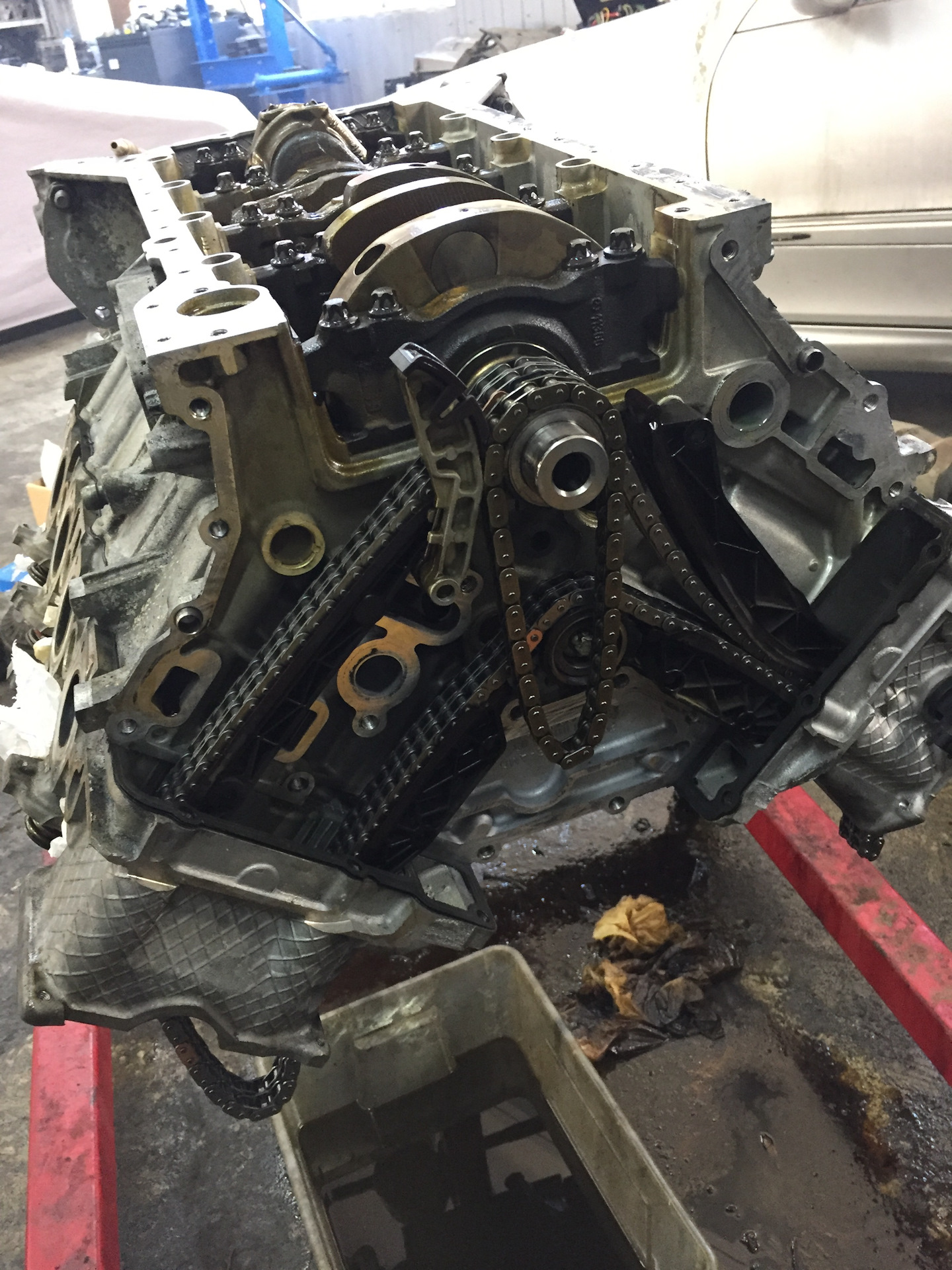 Сборка ДВС M113 Kompressor — Mercedes-Benz E 55 AMG (W211), 5,4 л, 2003 ...