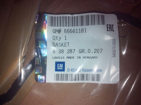 55561181 Прокладка передней крышки двигателя GM | Запчасти на DRIVE2