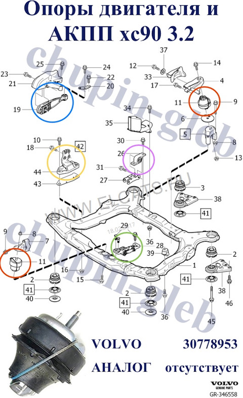 30778953 подушка двиг. Volvo | Запчасти на DRIVE2
