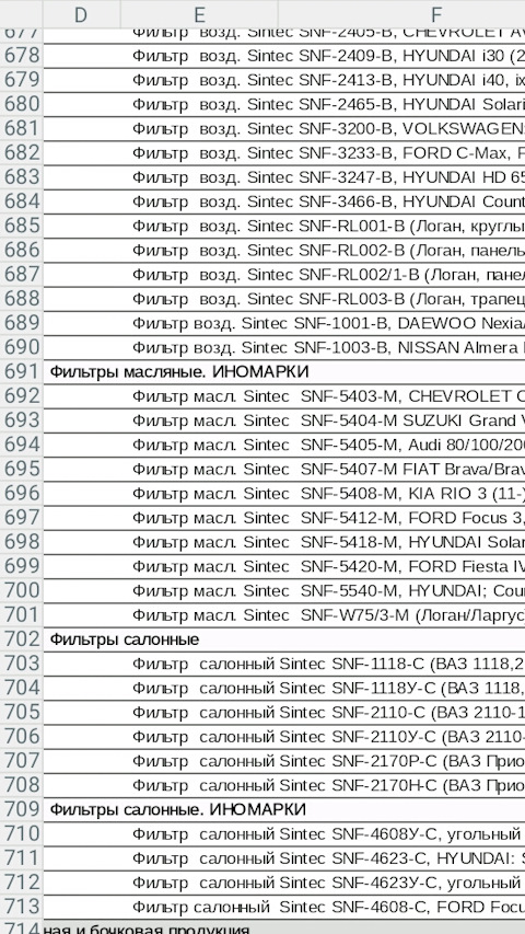 SNF2170PC ФИЛЬТР САЛОНА ВАЗ-2170 ПРИОРА SINTEC КОНД. PANA SINTEC ...