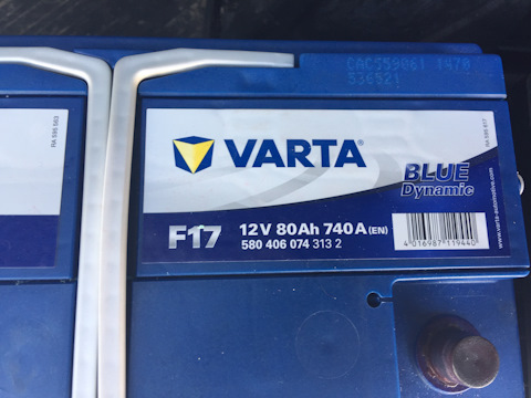 5804060743132 Аккумулятор автомобильный Varta Blue Dynamic F17 6СТ-80 VARTA | Запчасти на DRIVE2