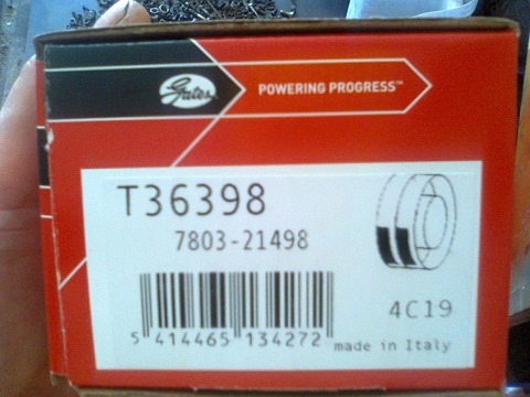 T36398 Опорные ролики и шкивы GATES | Запчасти на DRIVE2