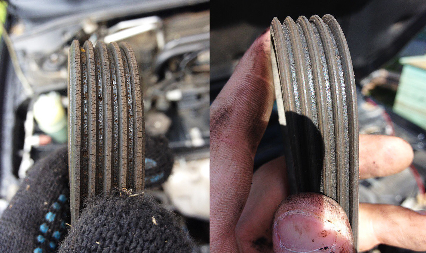 Замена ремней генератора и ГУР'а — Mitsubishi Lancer IX, 1,6 л, 2006 ...