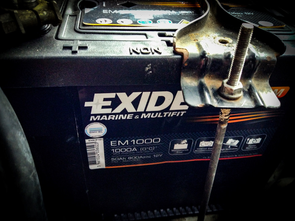 Прикупил AGM EXIDE EM1000 — Subaru Outback (BP), 2,5 л, 2007 года ...