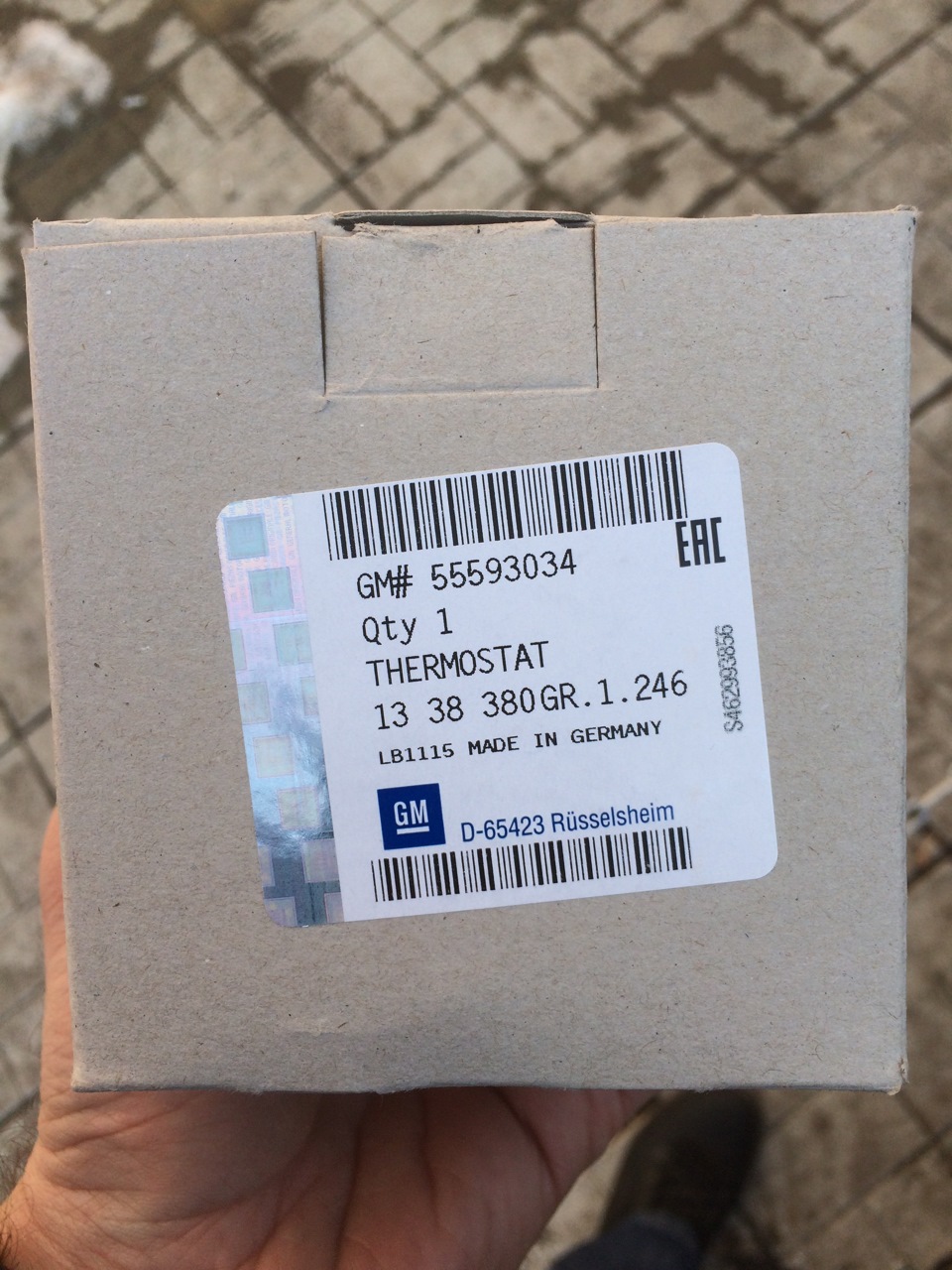 55593034 Термостат в корпусе GM | Запчасти на DRIVE2