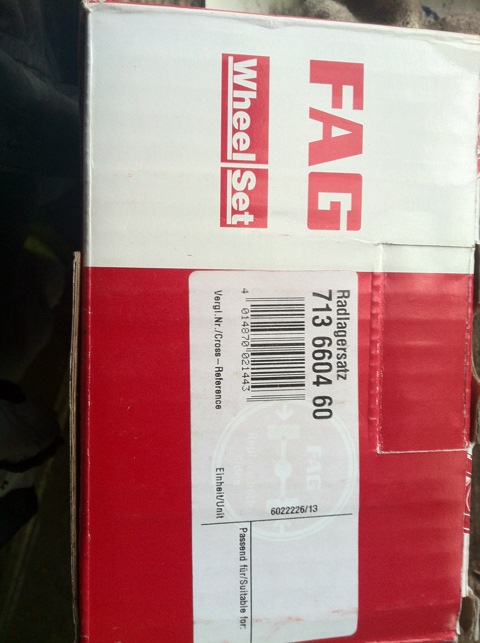 713660460 Комплект подшипника колеса FAG | Запчасти на DRIVE2