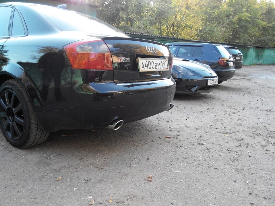Насадки глушителя установлены. — Audi A4 (B6), 1,8 л, 2004 года ...