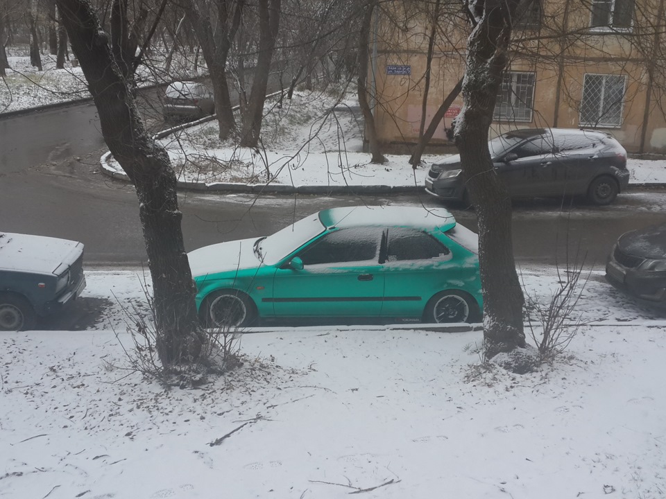 Зимние колеса, ТО и фетиш ^_^ — Honda Civic Hatchback (6G), 1,5 л, 2000 ...
