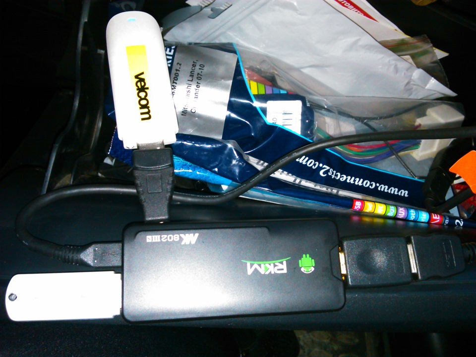 PIONEER DA-110 + Rikomagic MK802 IIIS + 3G интернет — Mitsubishi Lancer X, 2 л, 2007 года ...