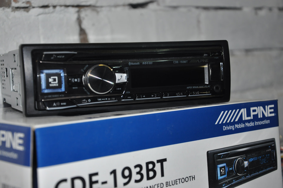 37. Процессорное ГУ — ALPINE CDE-193BT — Toyota Corolla (120), 1,6 л ...