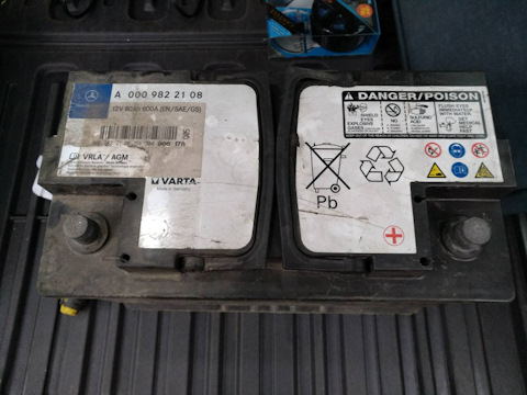 A0009822108 Стартерная аккумуляторная батарея Mercedes | Запчасти на DRIVE2