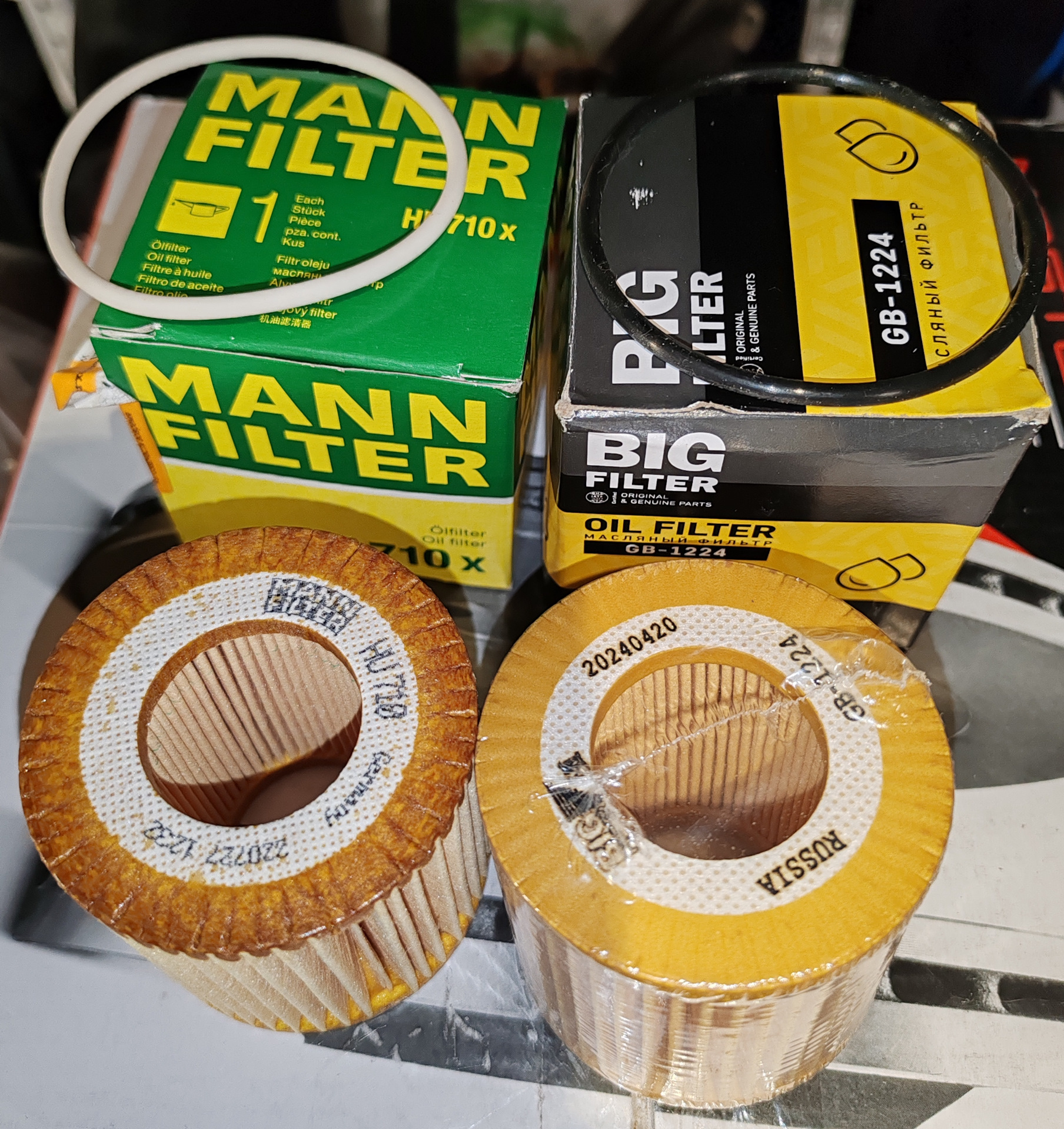 Фильтры масляные BIG FILTER GB-1224 VS Mann HU710X — Skoda Fabia Mk2, 1 ...