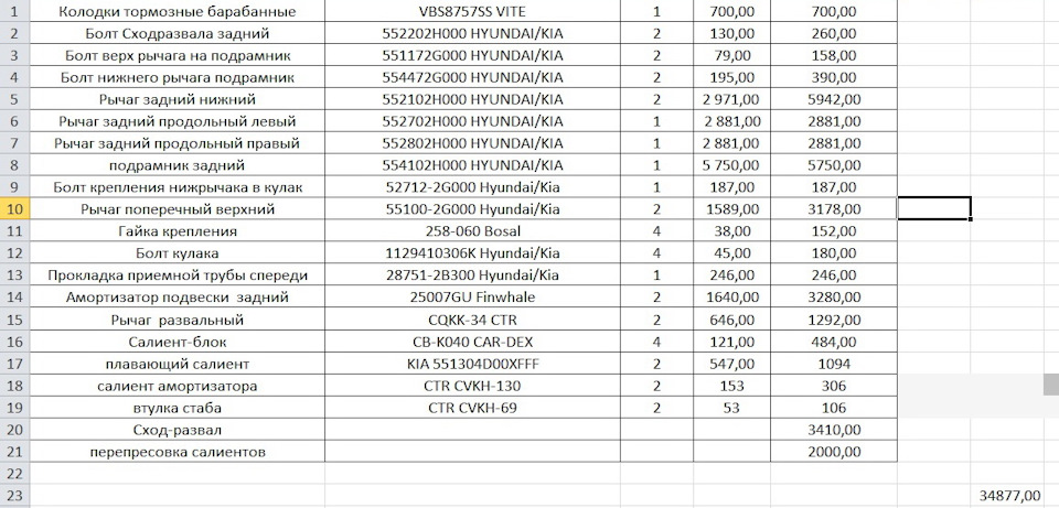 527122G000 БОЛТ М10 KIA HYUNDAI | Запчасти на DRIVE2
