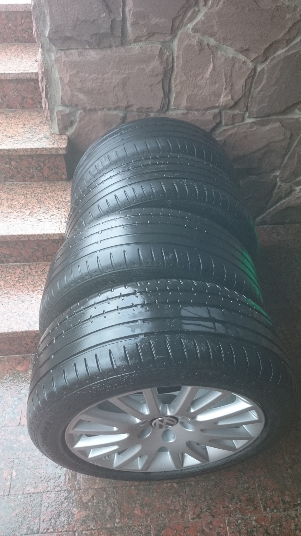 Диски Audi s-line ronal r17 5x112 vw skoda + 2 комплекта летних шин ...