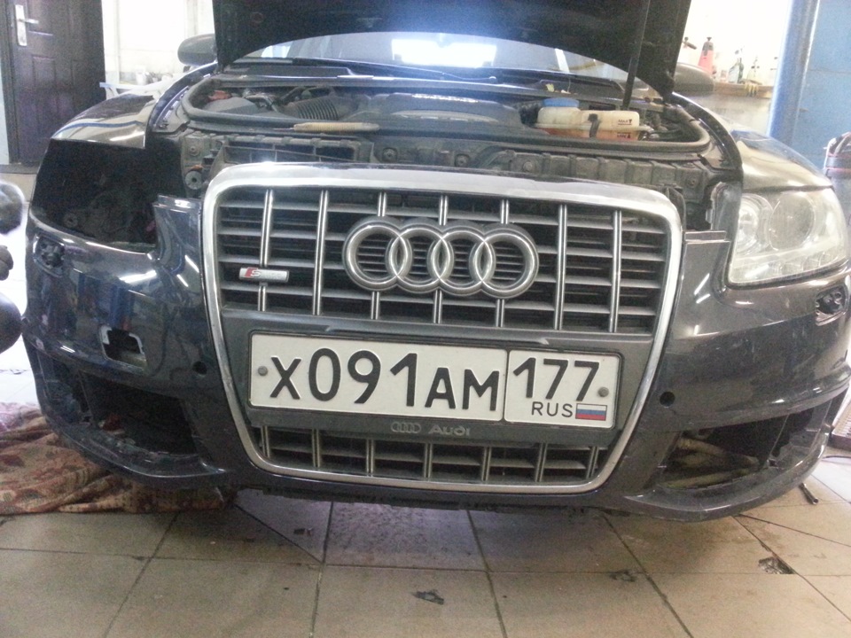 Восстановил бампер и купил фару — Audi A6 (C6), 3,2 л, 2005 года ...