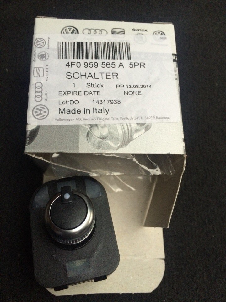 4F0959565A5PR Кнопка управления зеркалами заднего вида / AUDI A-1,3,6 ...