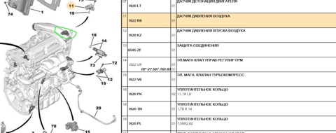V758776080 Клапан вариатора фаз PSA 1.6i 16V EP6 Peugeot Citroen ...