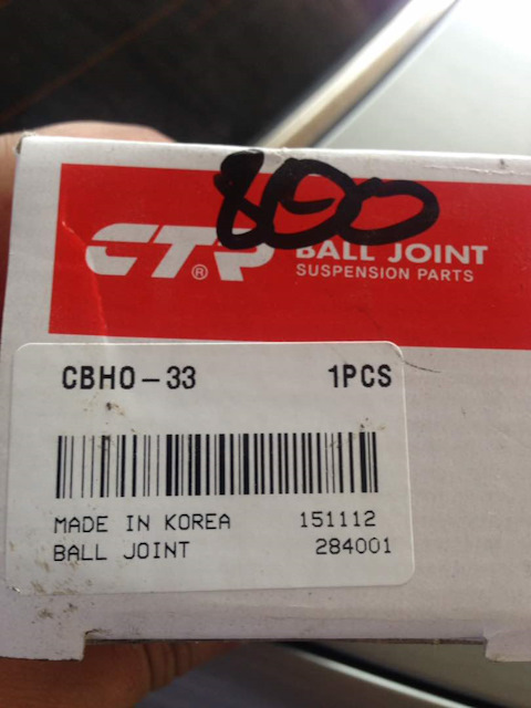 CBHO33 Шаровая опора CTR | Запчасти на DRIVE2
