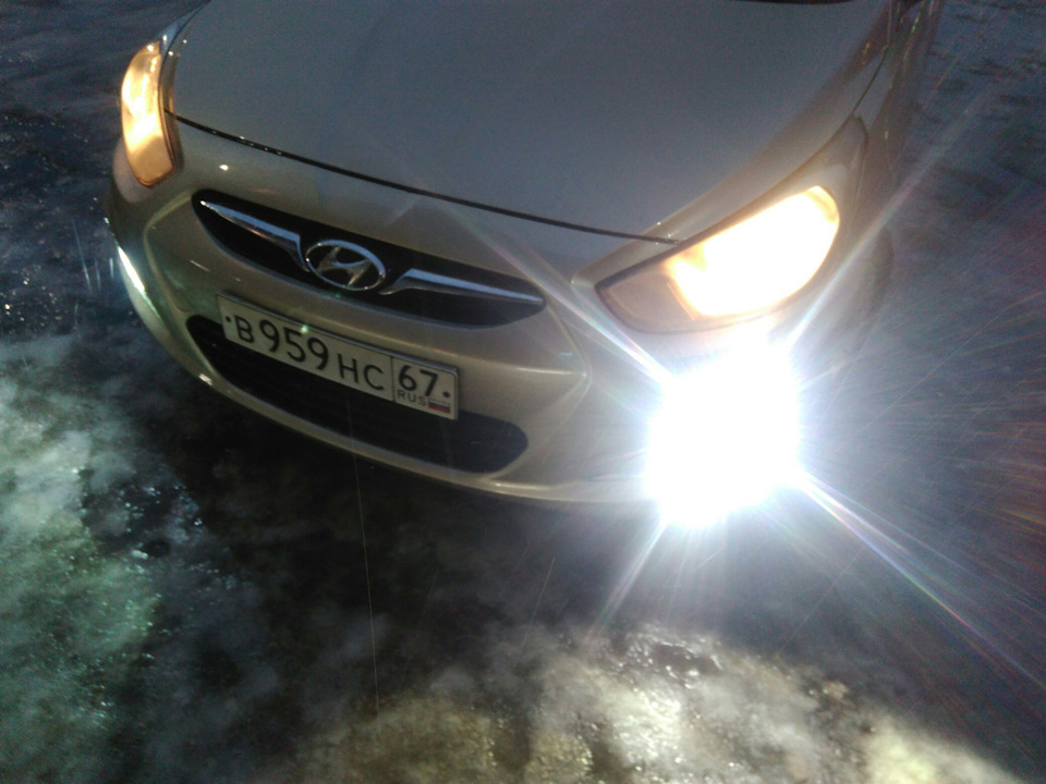 После помывки с новым бампером — Hyundai Solaris (1G), 1,6 л, 2011 года ...