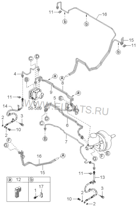 587353C300 ТРУБКА ТОРМОЗНОЙ СИСТЕМЫ KIA HYUNDAI | Запчасти на DRIVE2