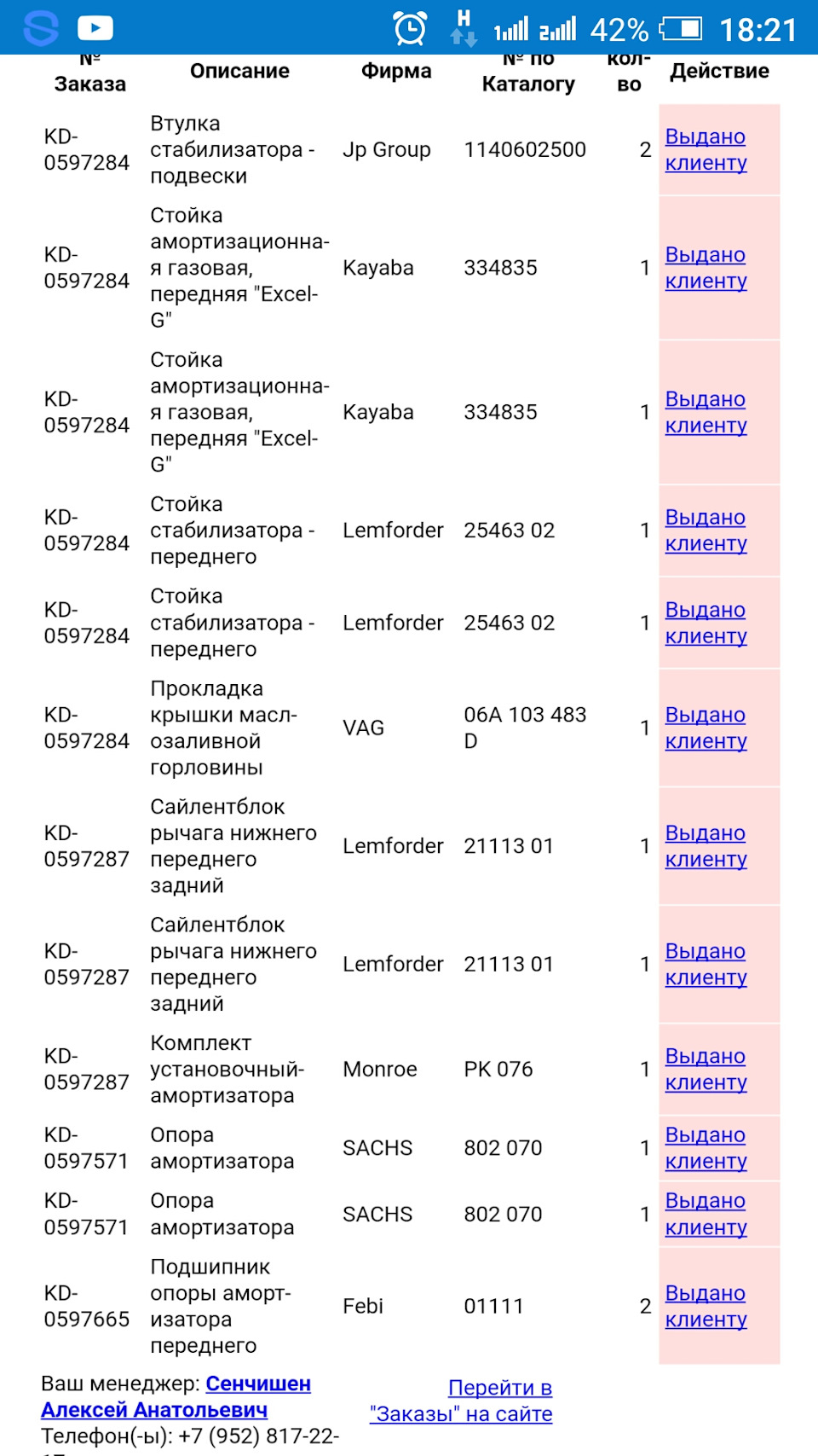 2546302 Тяга (стойка) стабилизатора LEMFORDER | Запчасти на DRIVE2