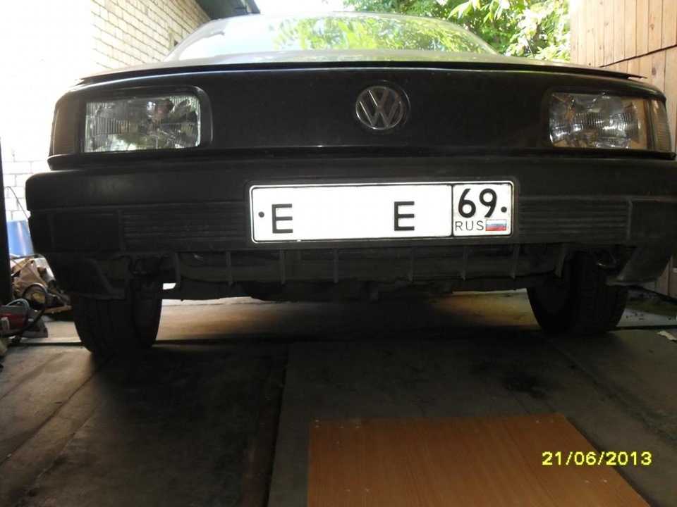 Передняя губа ч.2 — Volkswagen Passat B3, 1,8 л, 1989 года | тюнинг ...