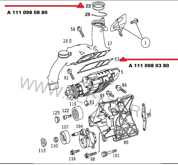 A1110980380 ПРОКЛАДКА ТУРБОКОМПРЕССОРА (GASKET) Mercedes | Запчасти на ...