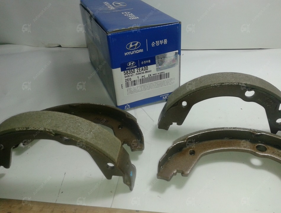 583502EA00 КОМПЛЕКТ ТОРМОЗНЫХ КОЛОДОК С НАКЛАДКАМИ (2ШТ) KIA HYUNDAI ...