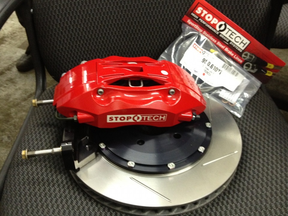 Тормоза — stoptech ST40 четыре поршня — Mazda 3 MPS (2G), 2,3 л, 2009 ...