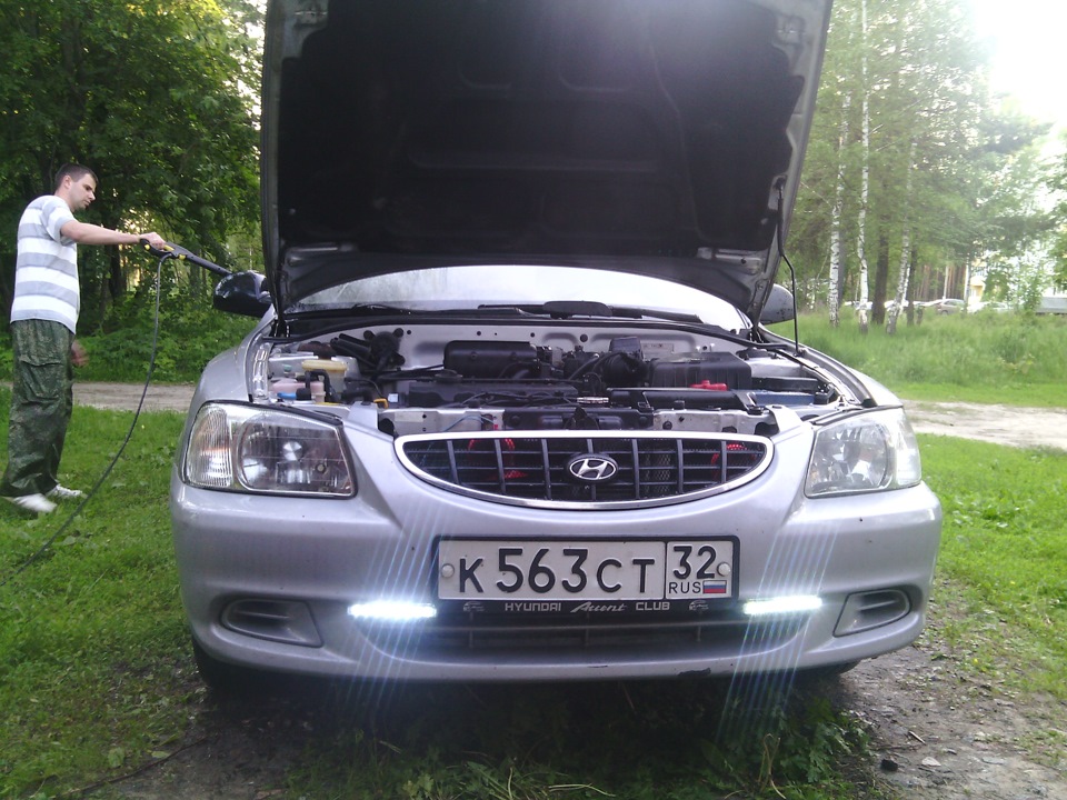 Мойка двигателя — Hyundai Accent (2G), 1,5 л, 2006 года | мойка | DRIVE2