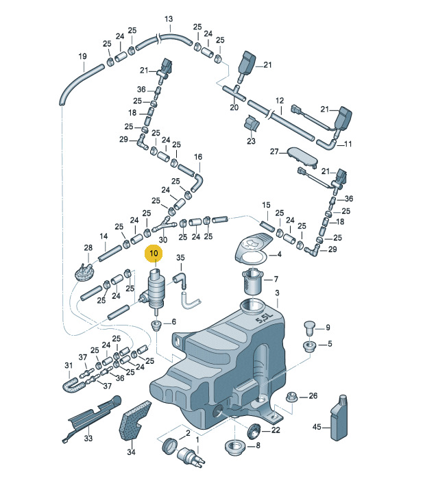 1T0955651A НАСОС ОМЫВАТЕЛЯ ЛОБОВОГО, ЗАДНЕГО СТЕКЛА / AUDI, SEAT, SKODA ...