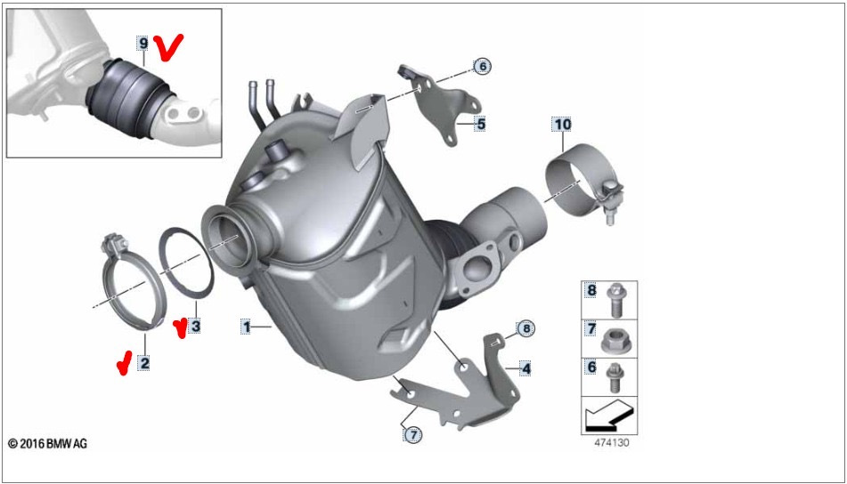 Замена гофры X3 G01 _ нюансы для привезенок — BMW X3 (G01), 2 л, 2019 ...