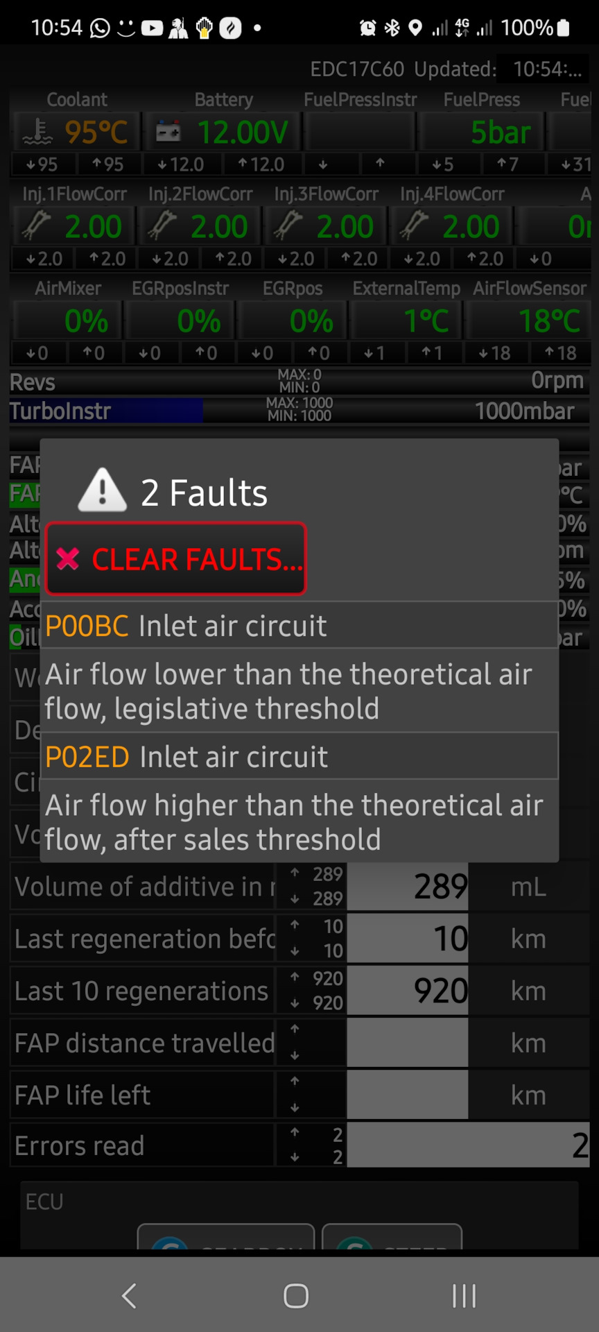 111 – ошибки P00BC, P02ED — заглох — Peugeot 3008 (1G), 1,6 л, 2016 ...