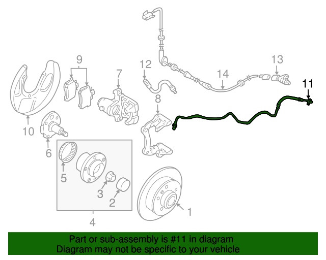 1J0611764K Тормозной шланг VAG | Запчасти на DRIVE2