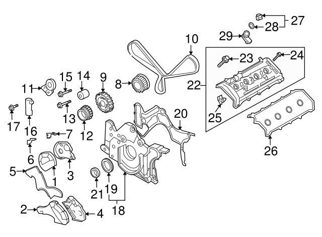 077198025A Прокладка клапанной крышки, комплект / AUDI A6, A8 98 ~ / VW ...